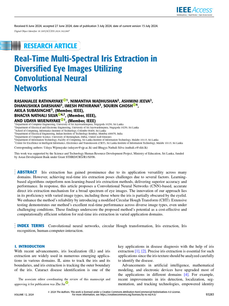 Real-Time Multi-Spectral Iris Extraction in Diversified Eye Images Utilizing Convolutional ...
