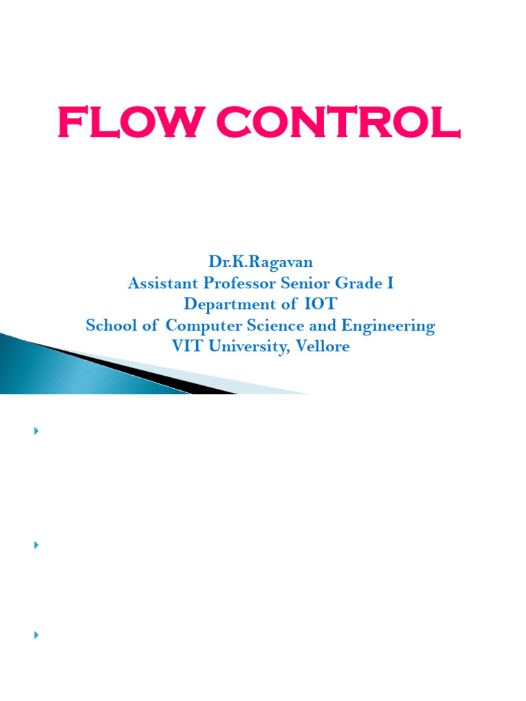 FALLSEM2025-26 VL BCSE308L 00100 TH 2025-08-10 Module-3-Flow-control | PDF | Error Detection And ...