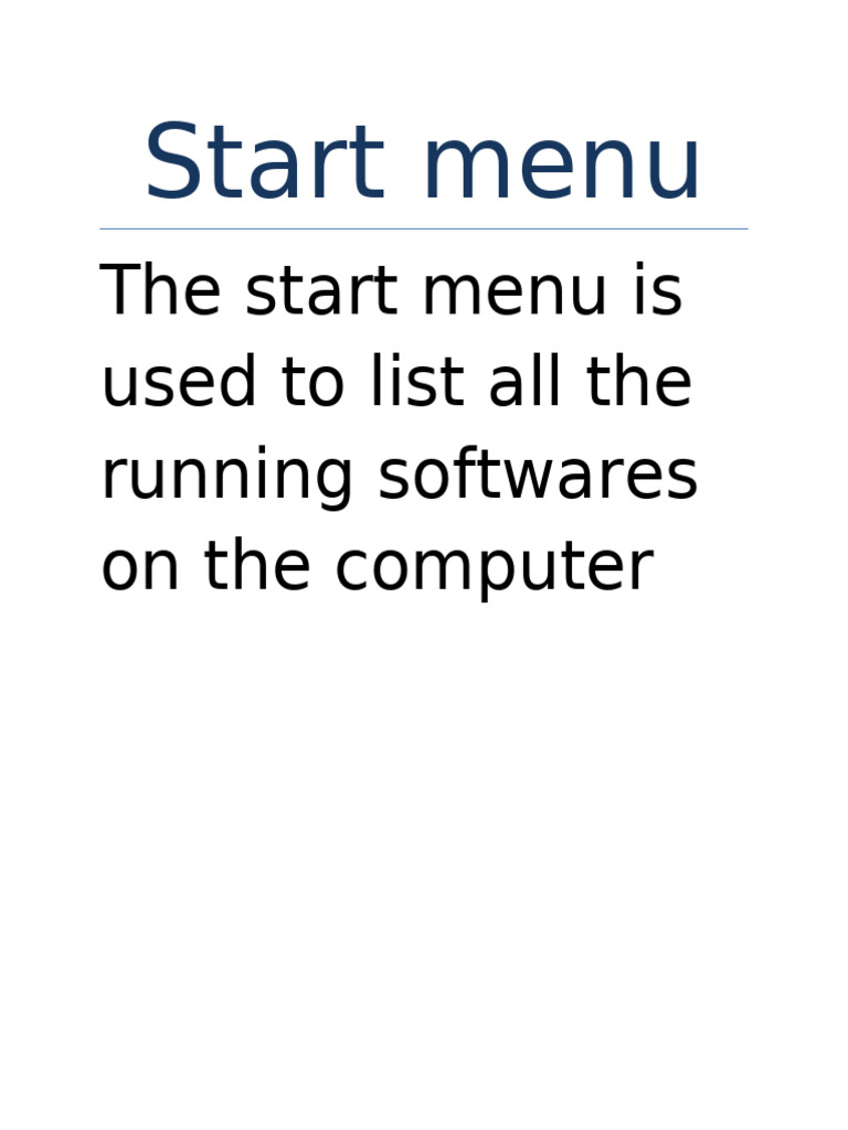 Start Menu | PDF