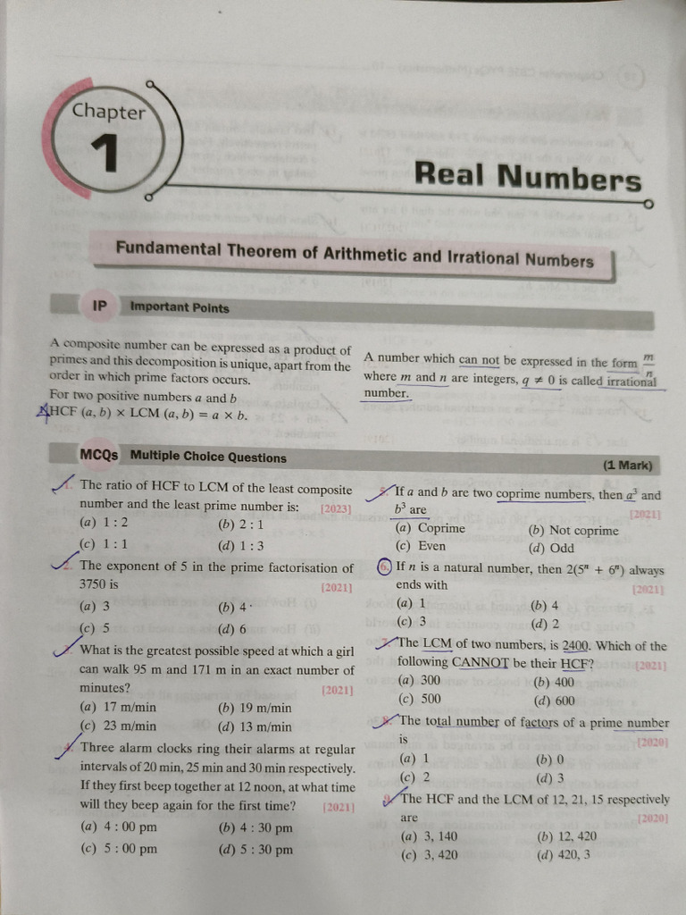 Ch-1+2+3+4 Pyq Maths-10th | PDF | Equations | Zero Of A Function
