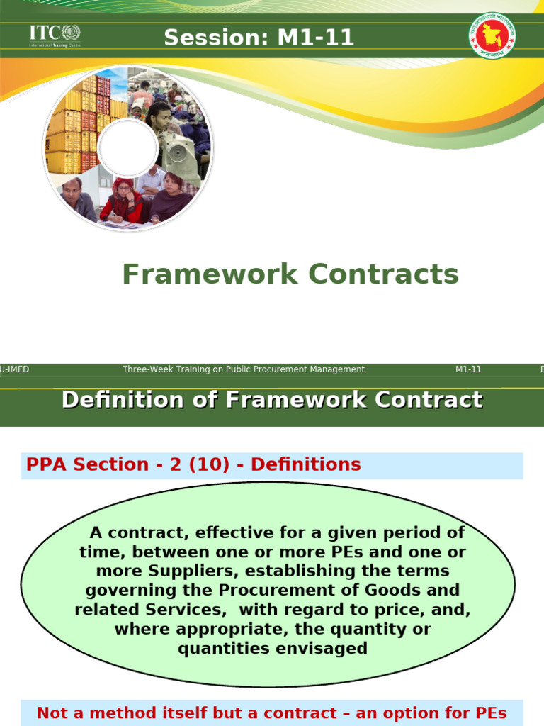M1-11 Framework Contracts | PDF | Procurement | Economies