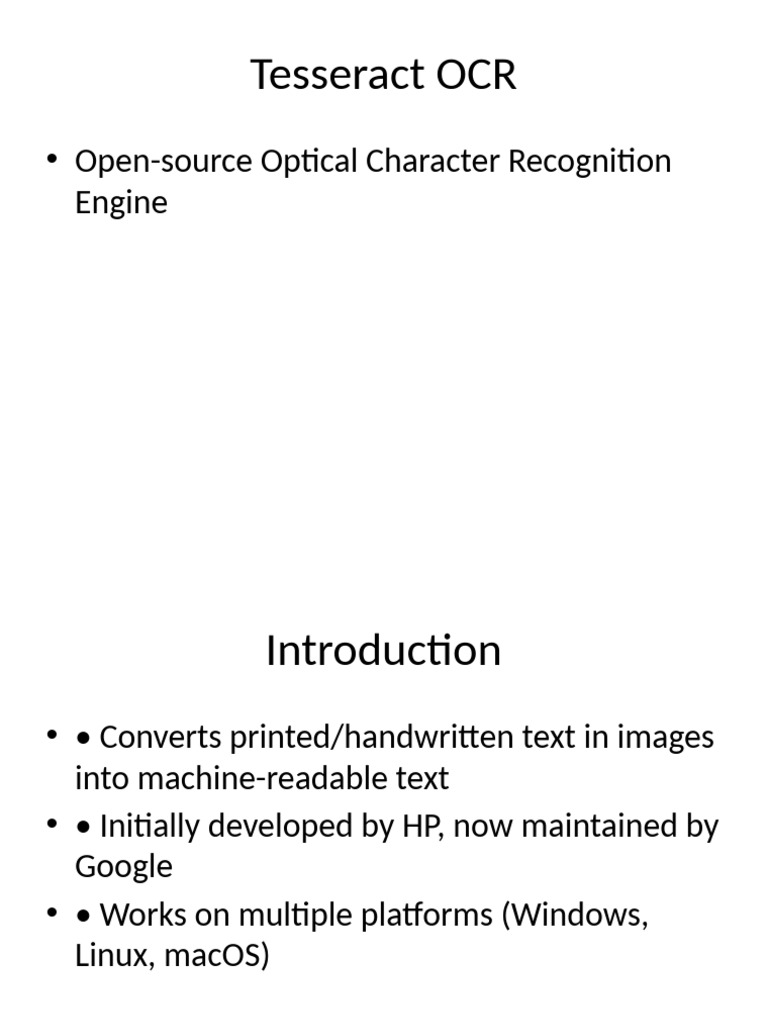 Tesseract OCR | PDF