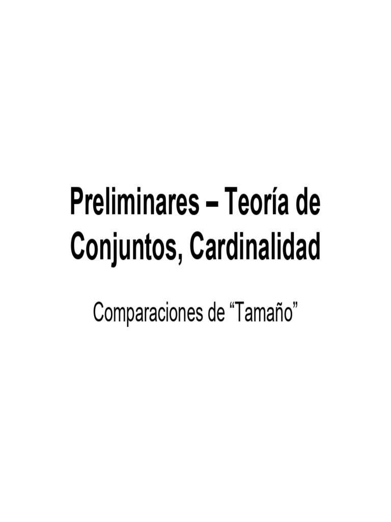 05a Cardinalidad | PDF | infinito | Lógica matemática