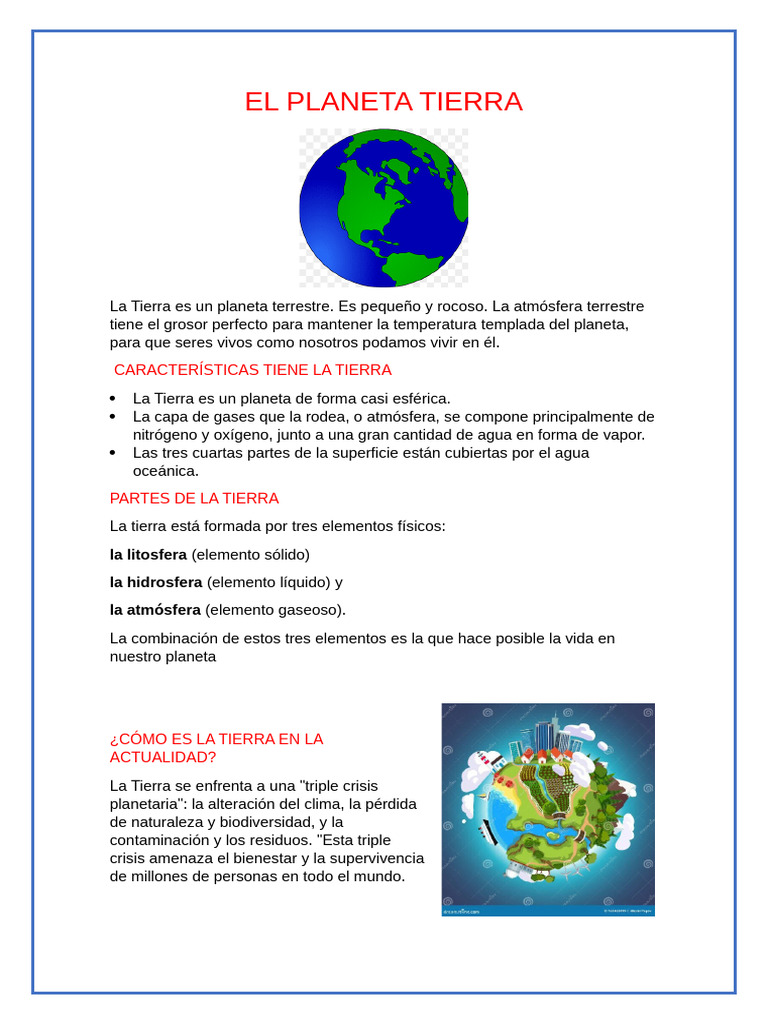 El Planeta Tierra | PDF
