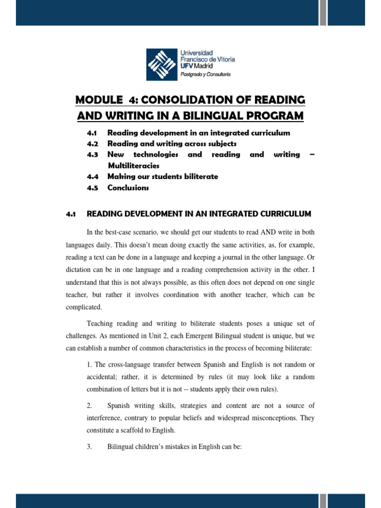 Unit 4 Biliteracy Notes | PDF | Multilingualism | Literacy