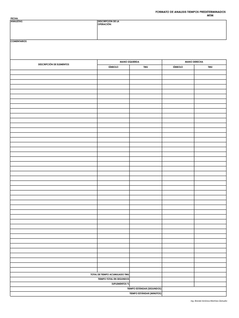 Formato MTM | PDF