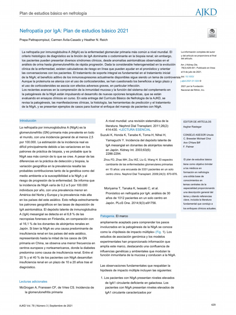 IgA Core 2021 | PDF | Sistema complementario | Sistema inmune