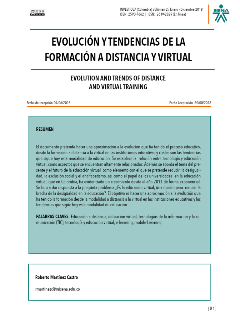 Evolucion y Tendencias de La Formacion A Distancia | PDF | Curso ...