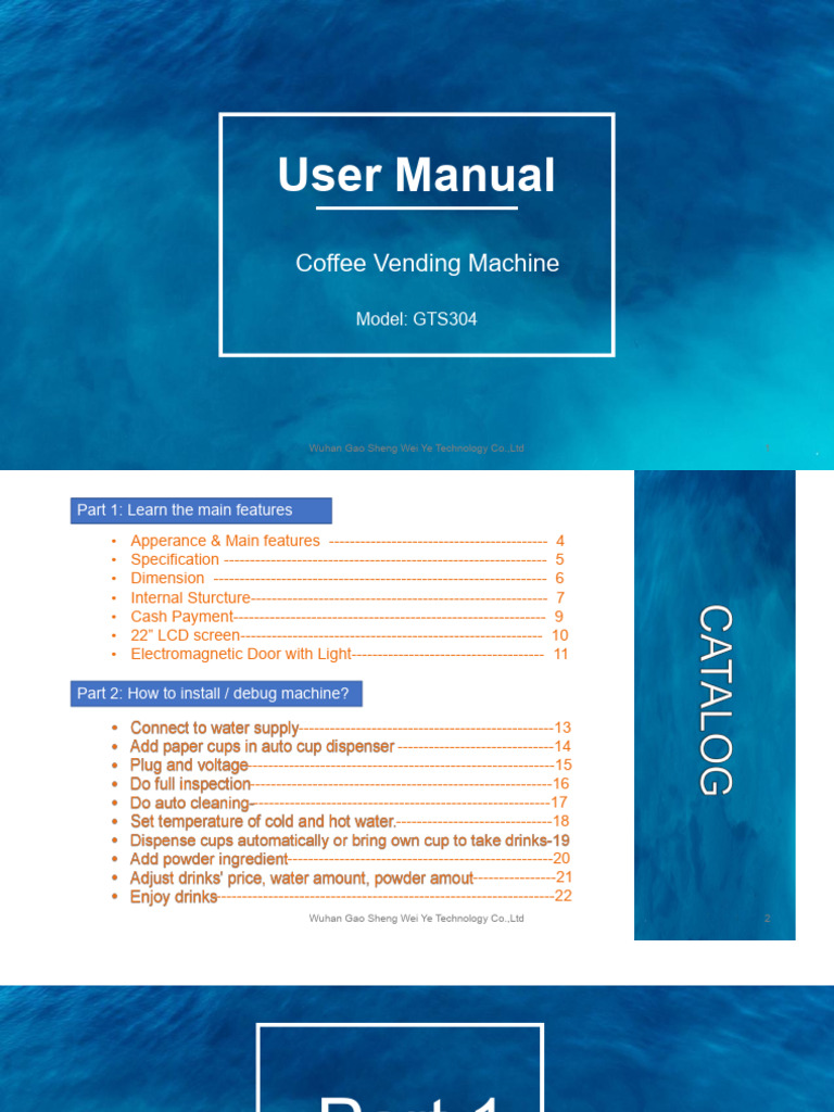 GTS304 Coffee Vending Machine | PDF | Vending Machine