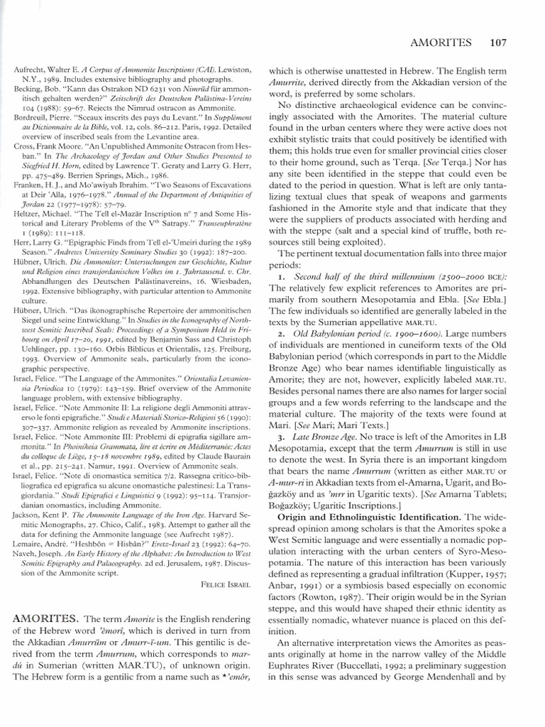 Ammonite Inscriptions and Culture Insights | PDF