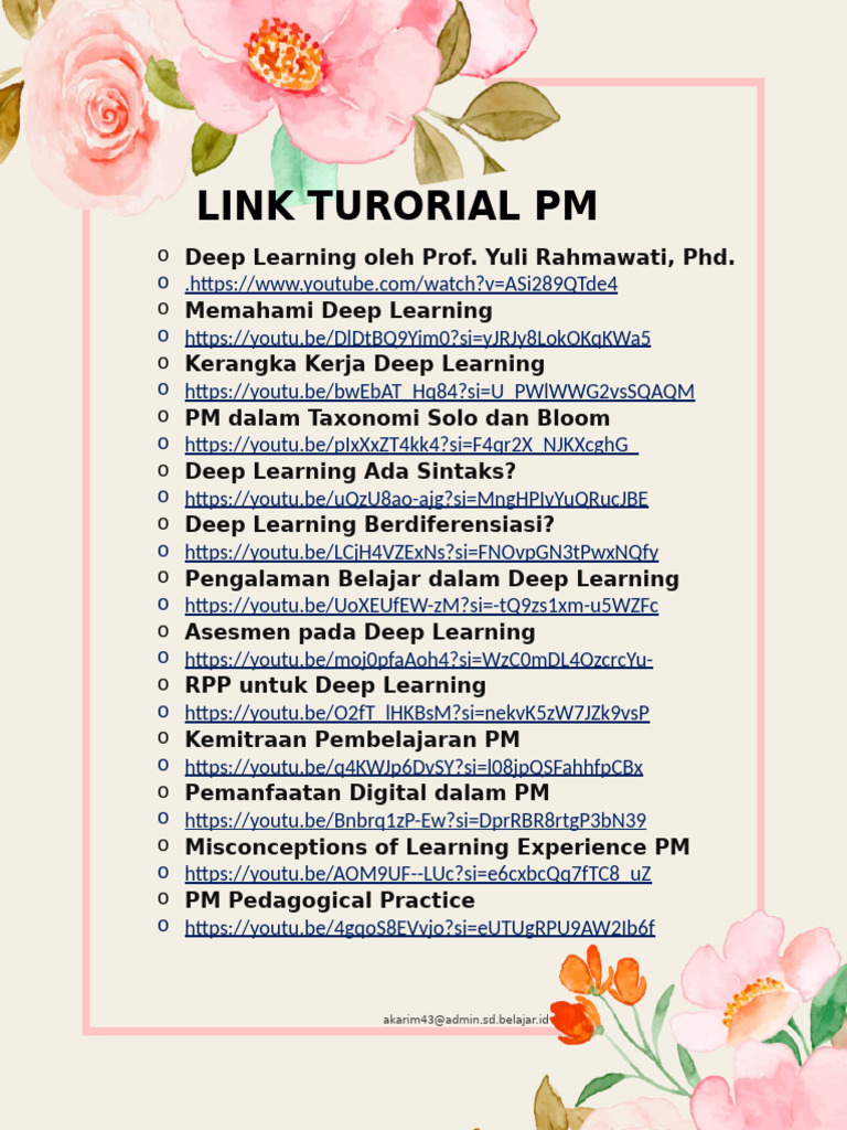 Link Tutorial DL | PDF