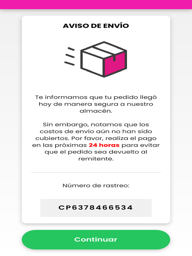 Aviso de Envío | PDF