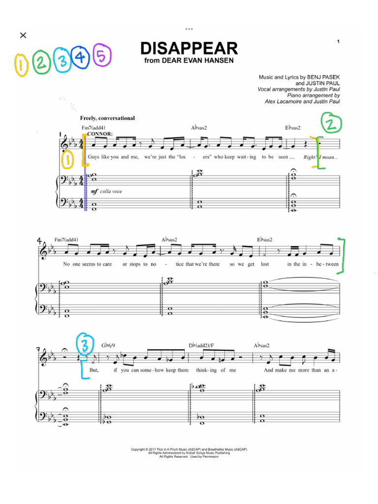 Disappear (Notated) | PDF