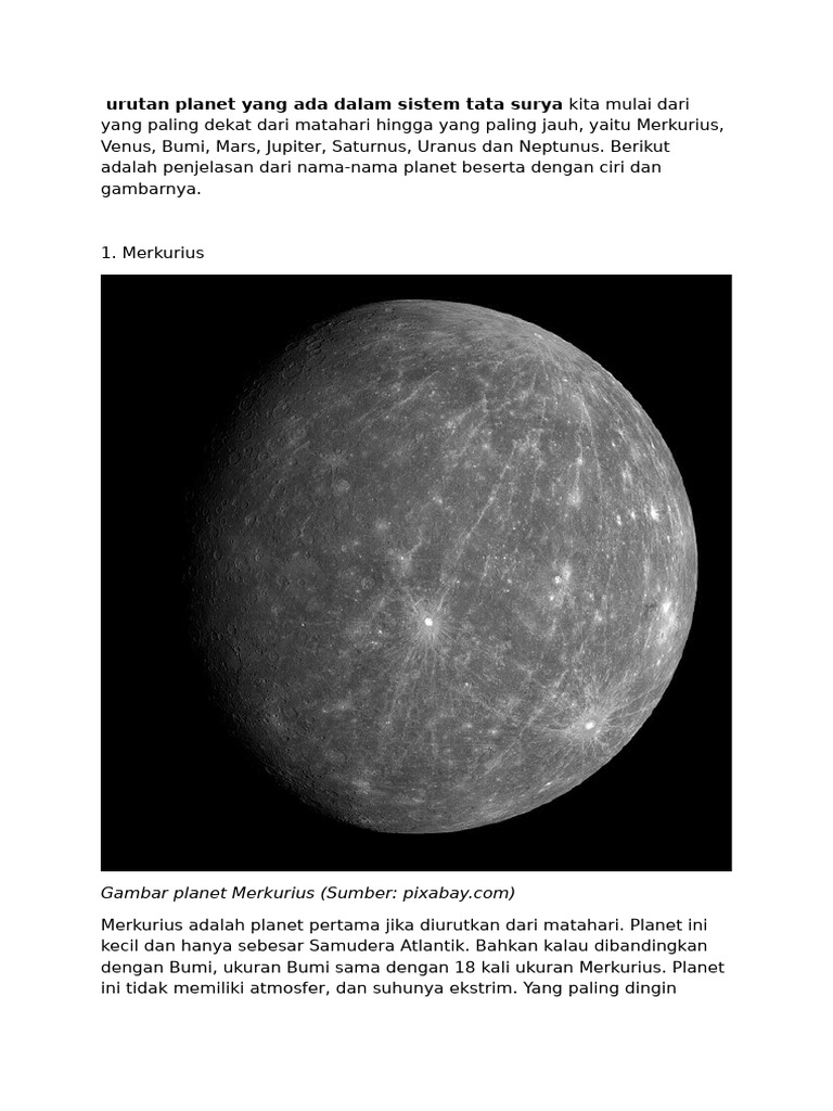 Urutan Planet | PDF
