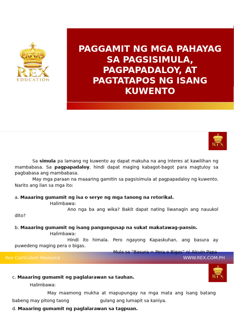 Fil - GR04 - PPT - Q2 - Paggamit NG Mga Pahayag Sa Pagsisimula ...