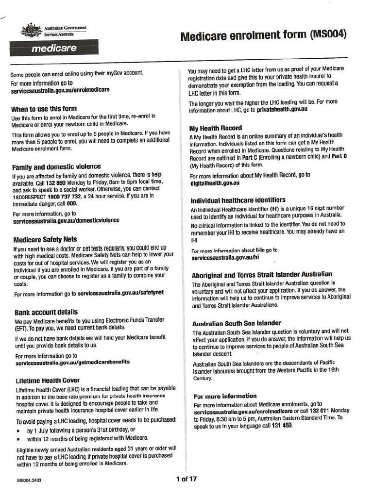 Medicare Application | PDF