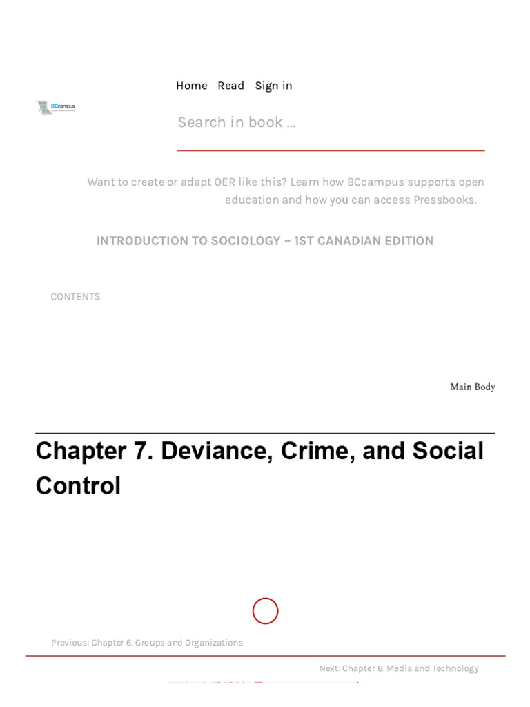 Chapter 7. Deviance, Crime, and Social Control | PDF | Deviance ...