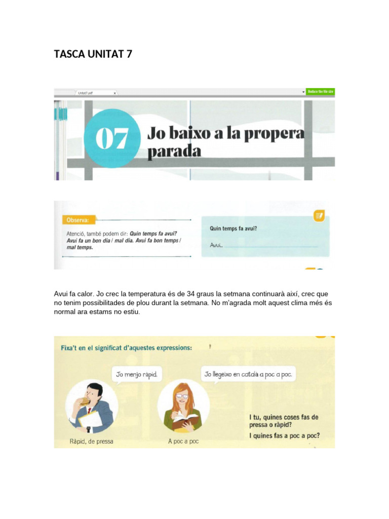 Tasca Unitat 7 | PDF
