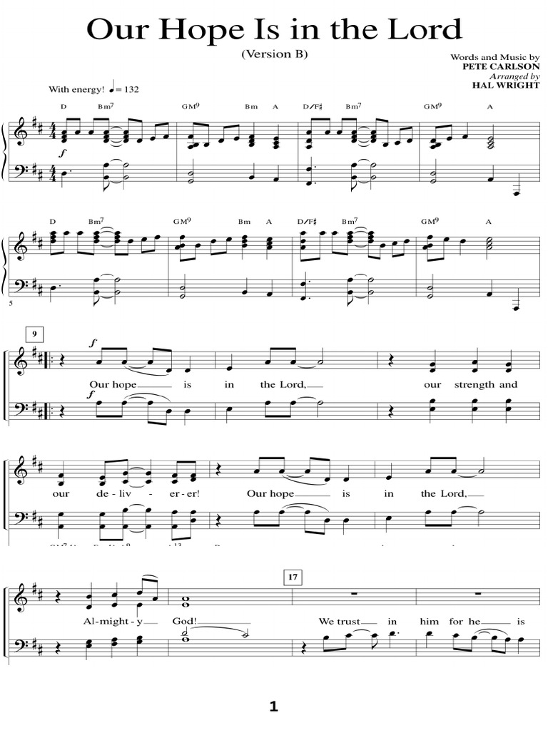 Our Hope Is in The Lord 0 SATB | PDF
