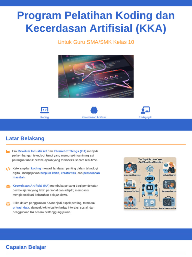Pendahuluan - Program Pelatihan Koding Dan Kecerdasan Artifisial (KKA ...