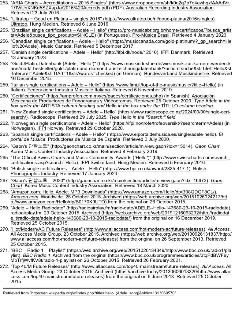 Hello (Adele Song) - Wikipedia-28 | PDF | Music Industry | Music ...