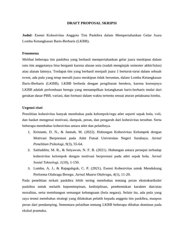 Draft Proposal Skripsi Gung Mas | PDF