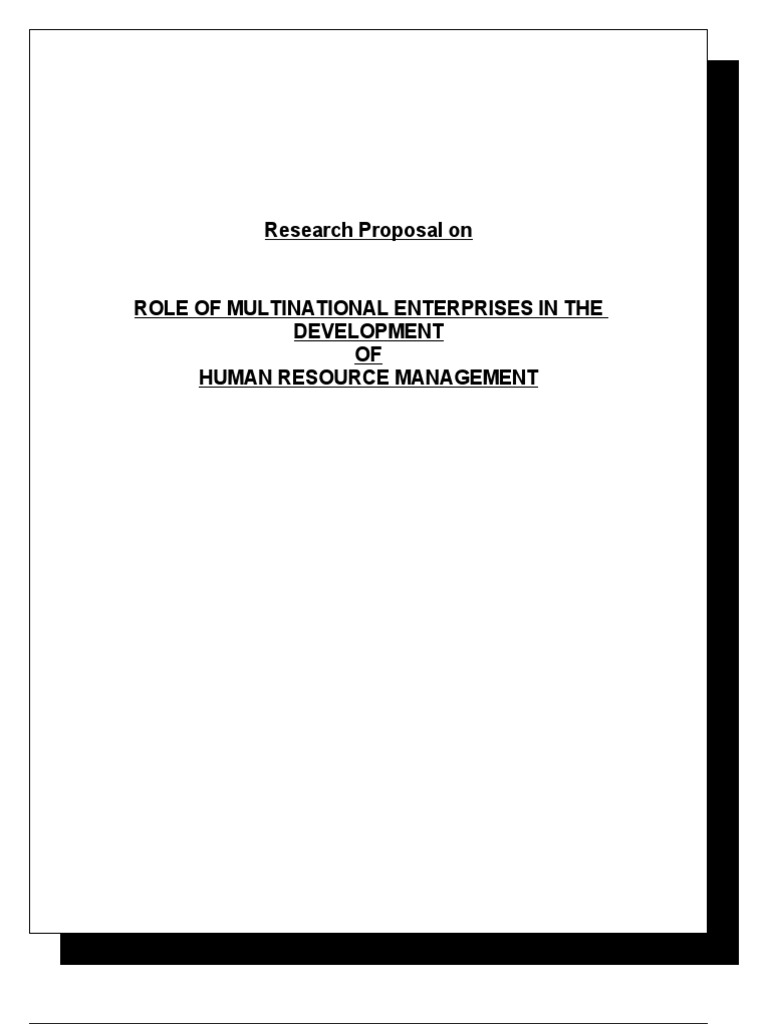 Research Proposal HRM | PDF | Qualitative Research | Human Resource ...