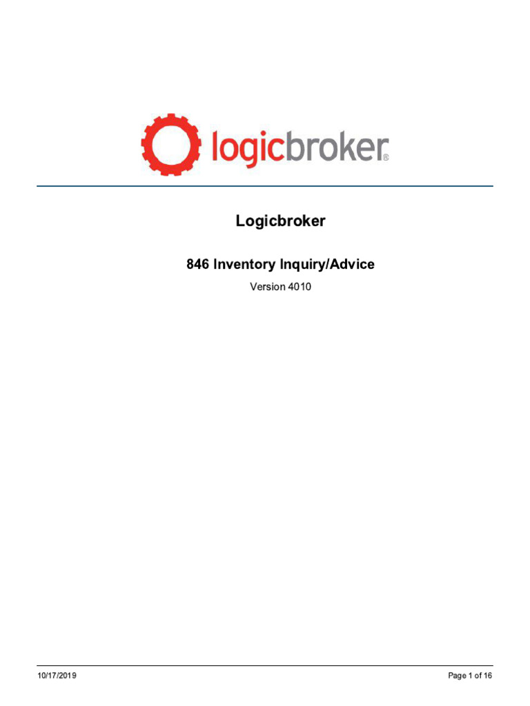 Logicbroker 846 EDI Spec | PDF | Computing