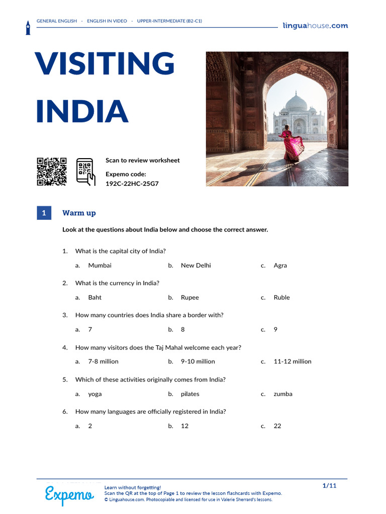 Visiting India - Student's | PDF