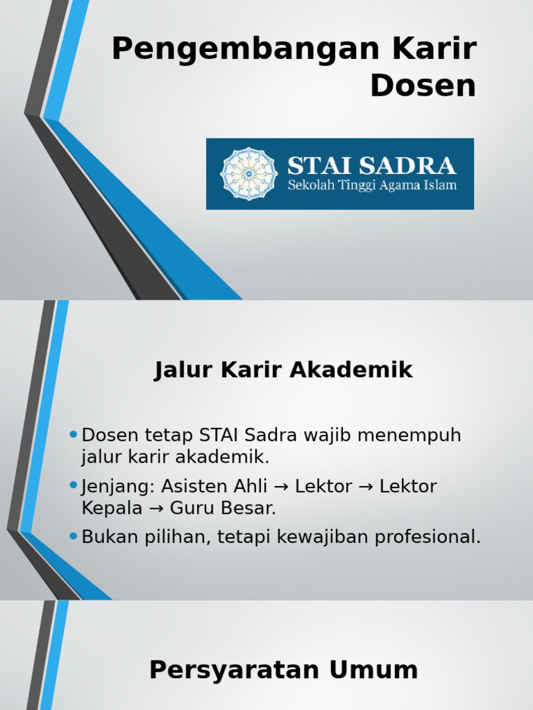 Pengembangan Karir Dosen | PDF