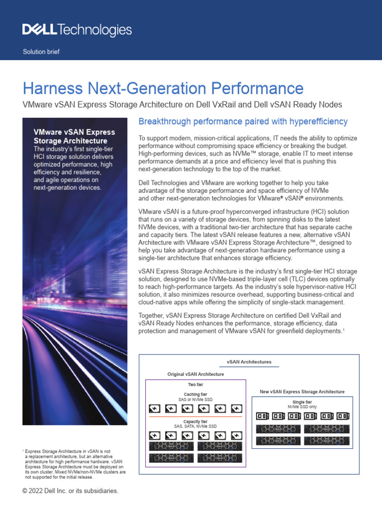 Vxrailvsan Esa Solution Brief | PDF | Solid State Drive | Computer Science