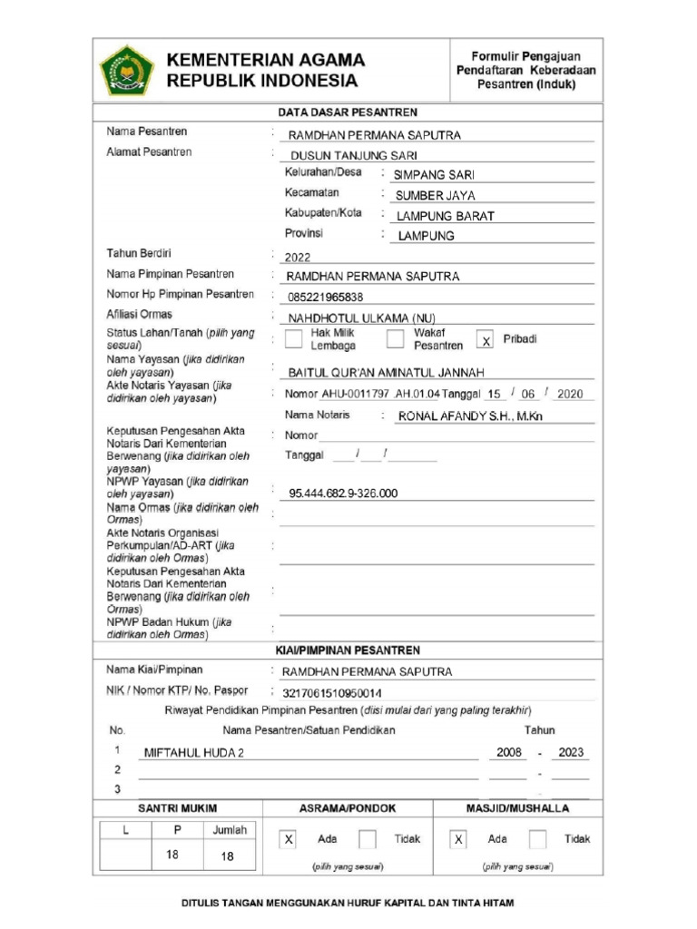 Formulir | PDF