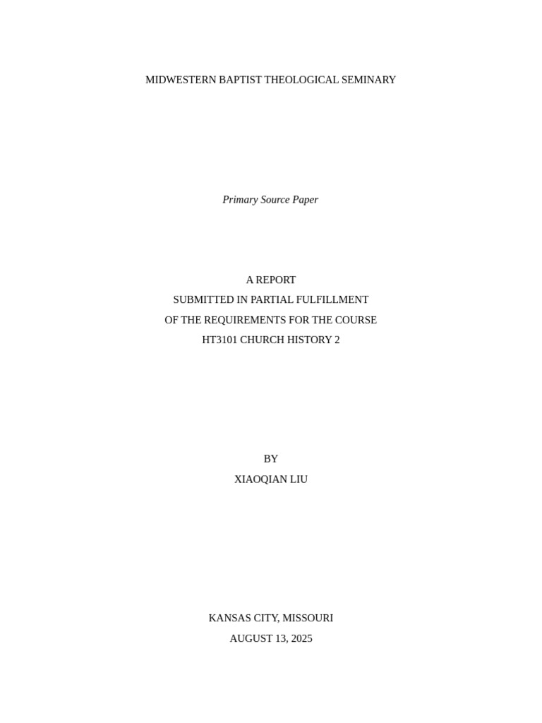 95 Theses Primary Source Paper - Edited | PDF | Martin Luther | Indulgence