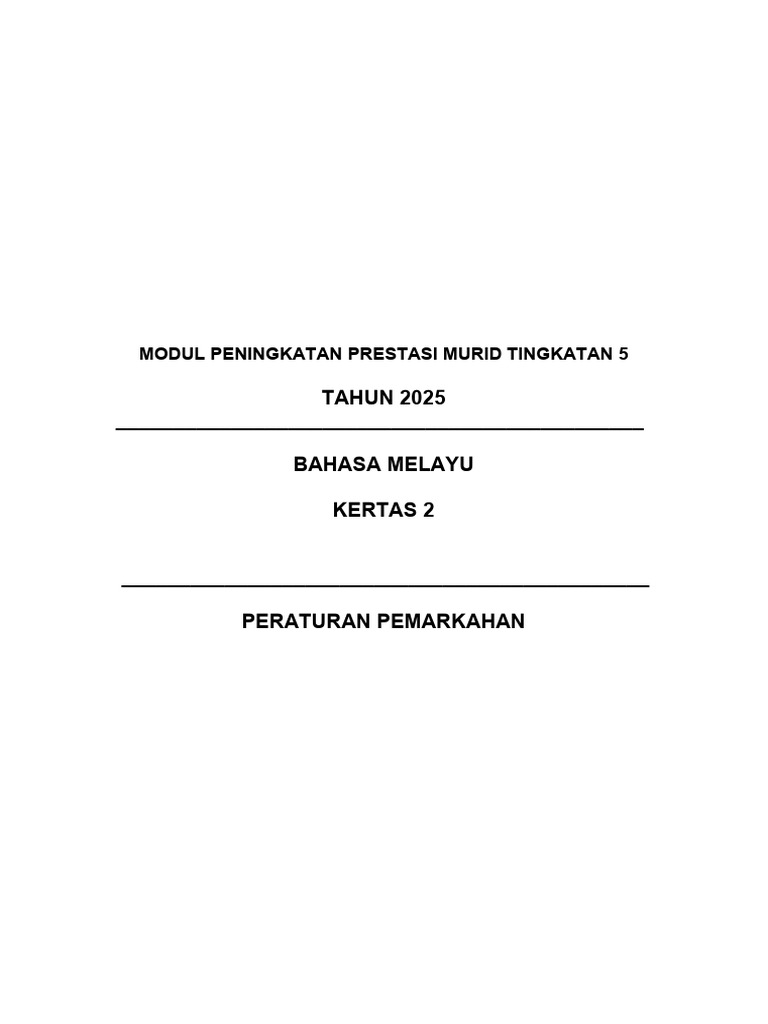 Kedah Skema BM K2 Trial 2025 | PDF