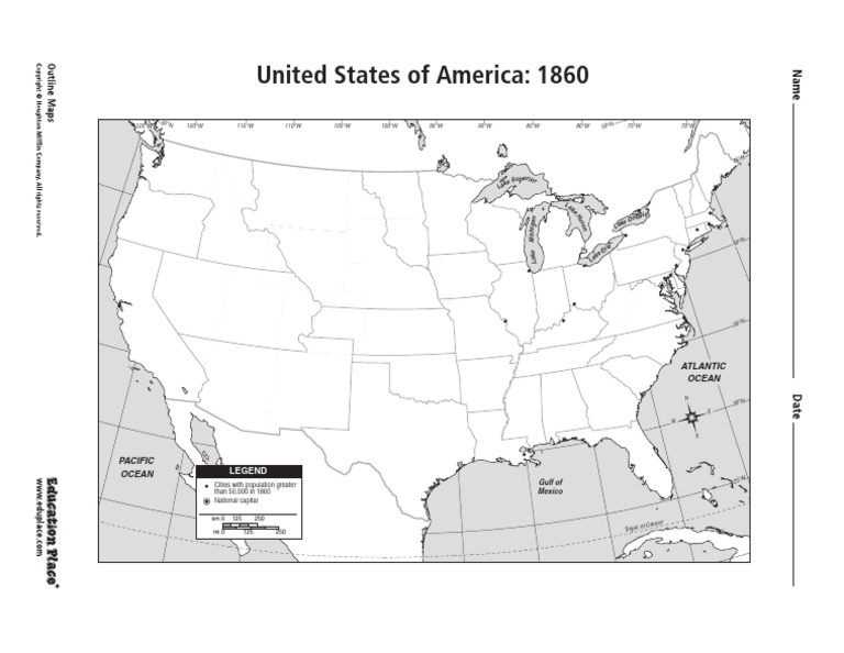 Usa Map - 1860 | PDF | Meteorology | Pacific Hurricanes