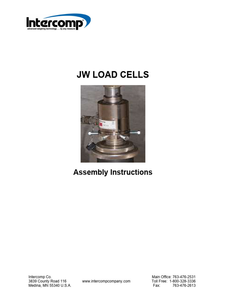 JW Load Cell Assembly Guide | PDF | Electrical Connector ...