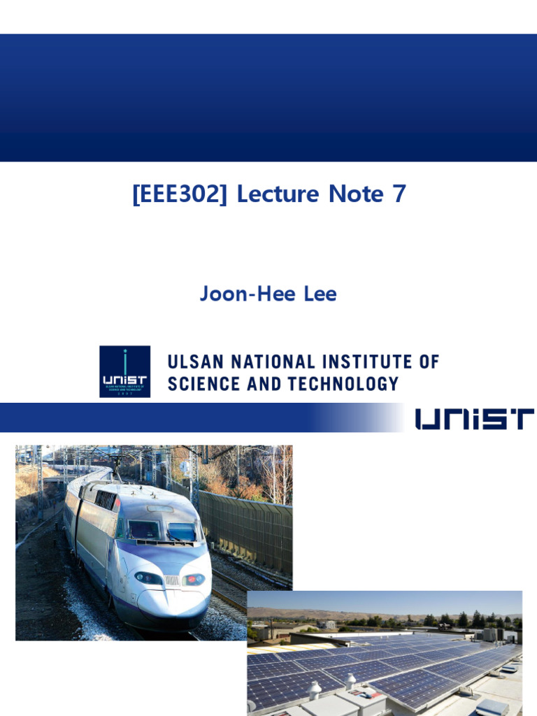 (EEE302) EES Lecture Note7 Ver1 | PDF | Power Electronics | Information And Communications ...
