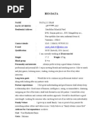 Matrimonial Resume CV | PDF | Lifestyle