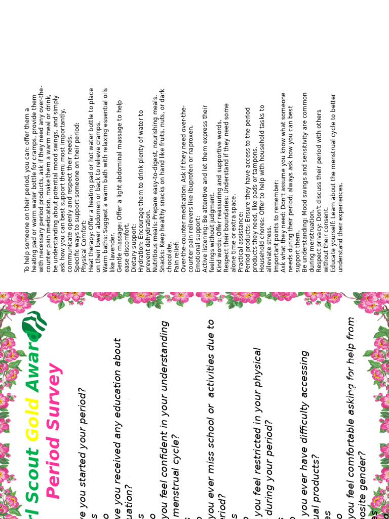 Gold Award Research | PDF | Menstruation