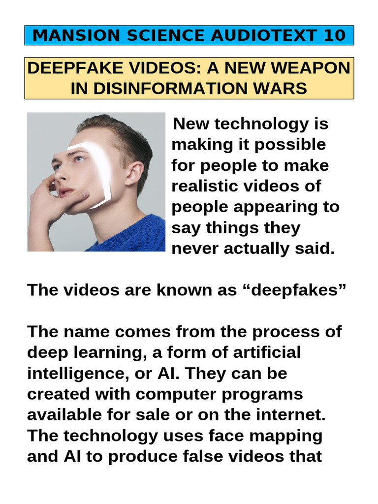 Deepfake Videos: Threats to Democracy | PDF | Artificial Intelligence ...