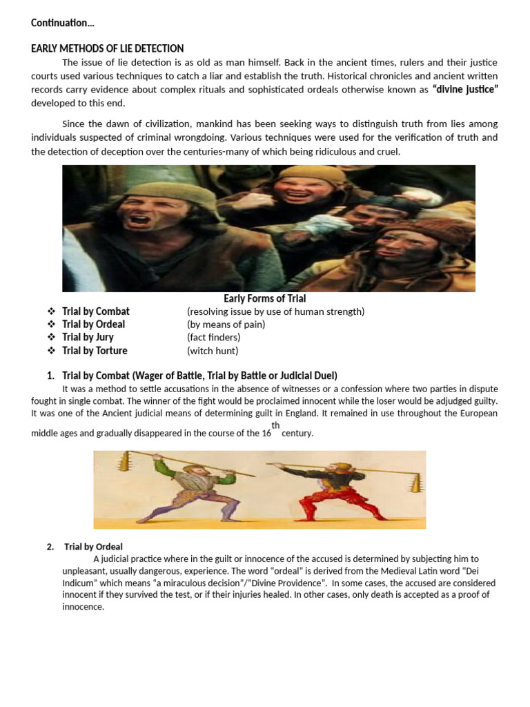 Ancient Lie Detection Methods Explained | PDF