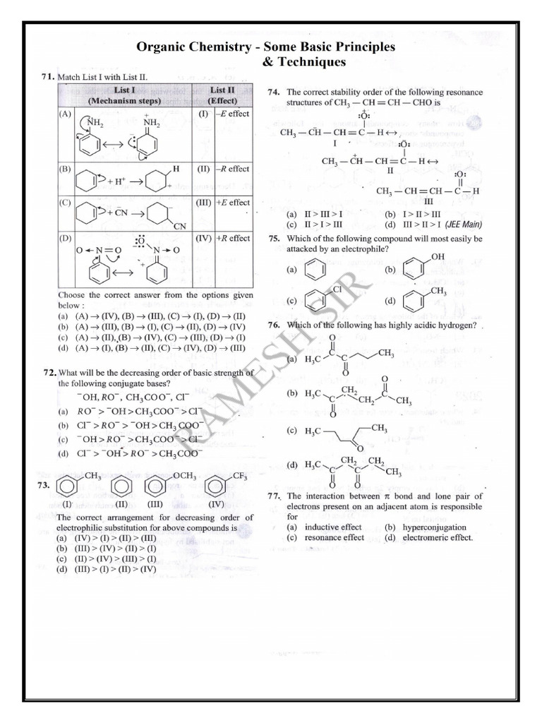 Organic Chemistry 24 Sep 2025 | PDF