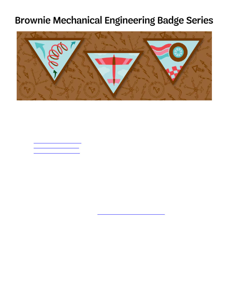 Brownie Mechanical Engineering Badge Guide | PDF | Force | Flight