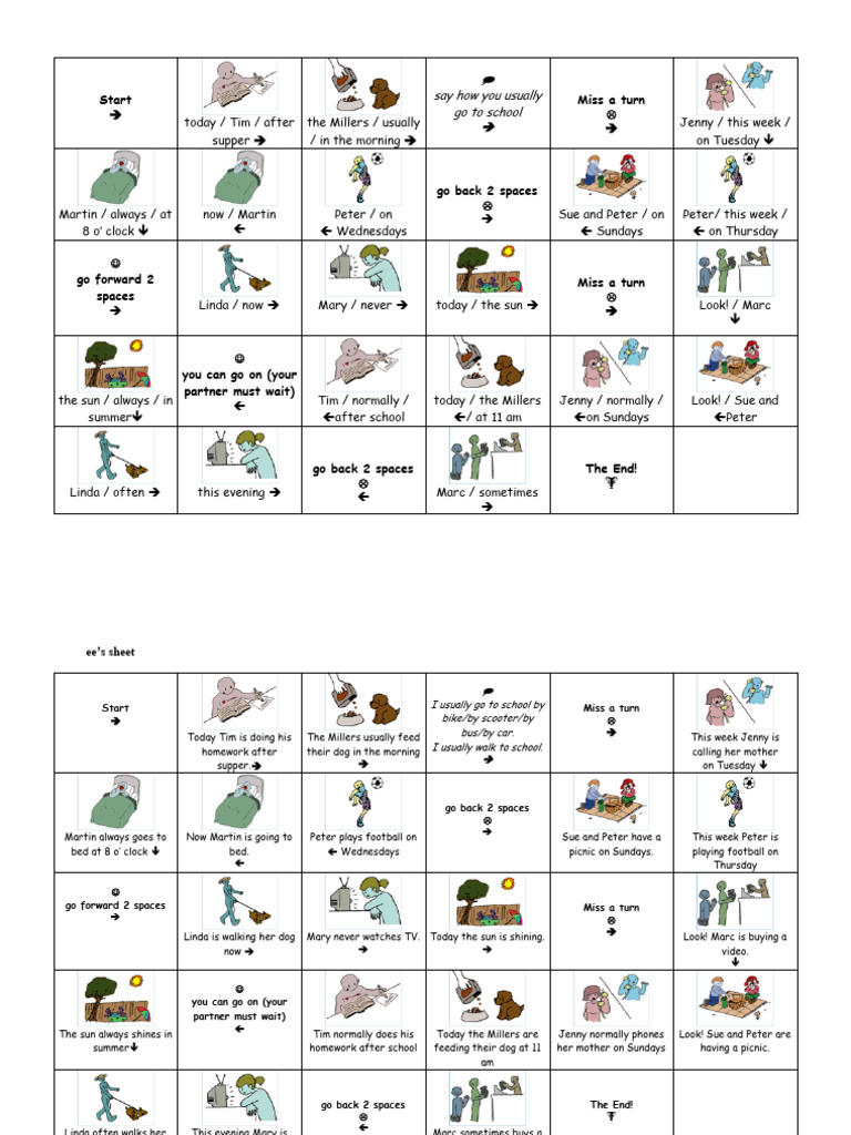 Present Progresive Vs Present Simple Excersise | PDF