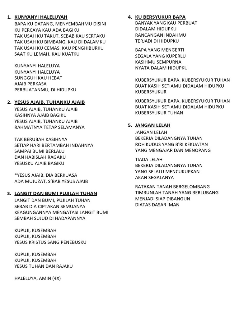 Kunyanyi Haleluyah | PDF