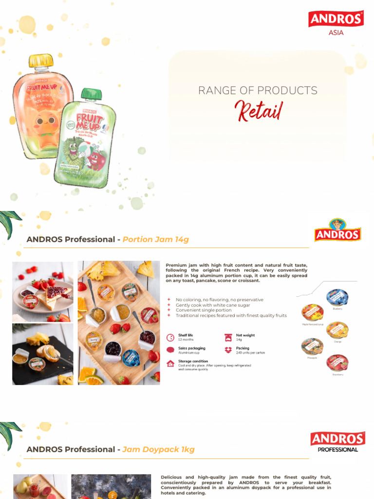 Andros Asia - Product Info (Fmu Jam PG Frozen Fruits) | PDF | Fruit ...