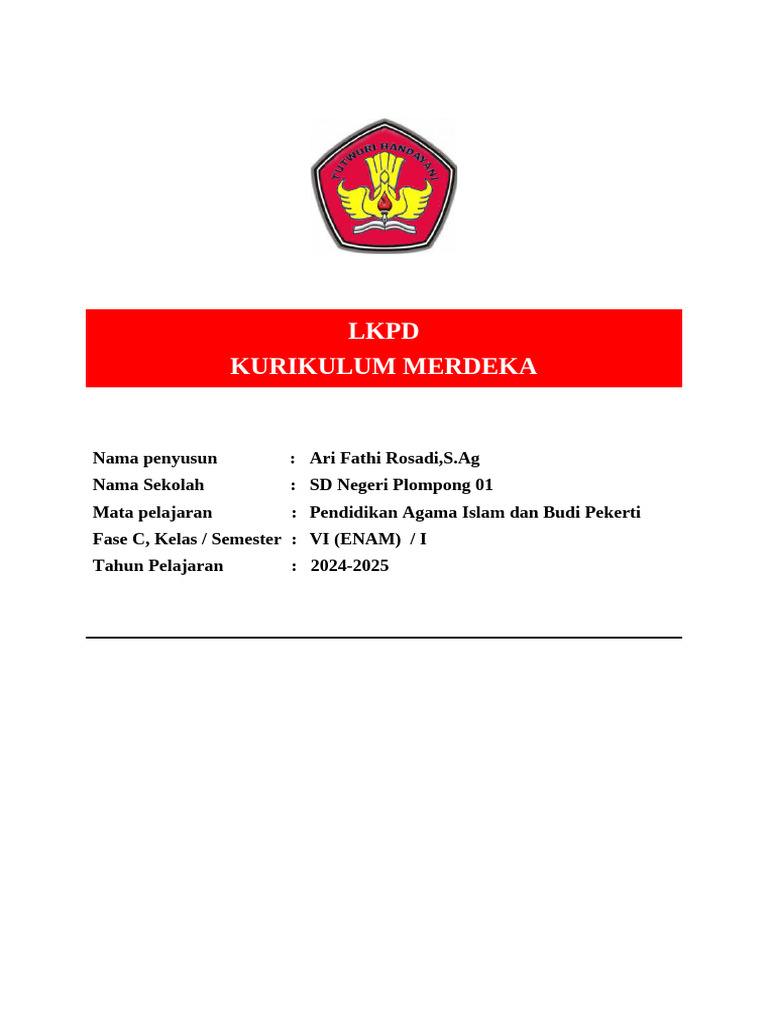 LKPD Kelas 6 SMT 1 TP 24-25 | PDF