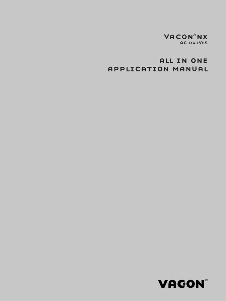 Vacon NX All in One Application Manual DPD00903D UK | PDF | Parameter ...