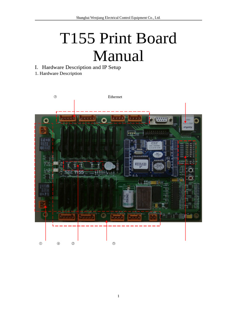 T155 Print Board Manual and IP Setup | PDF