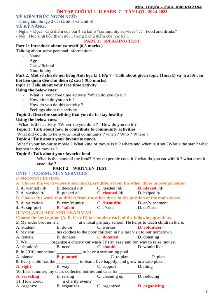 Final Exam Review for ILEARN 7 | PDF | Pancake | Cooking